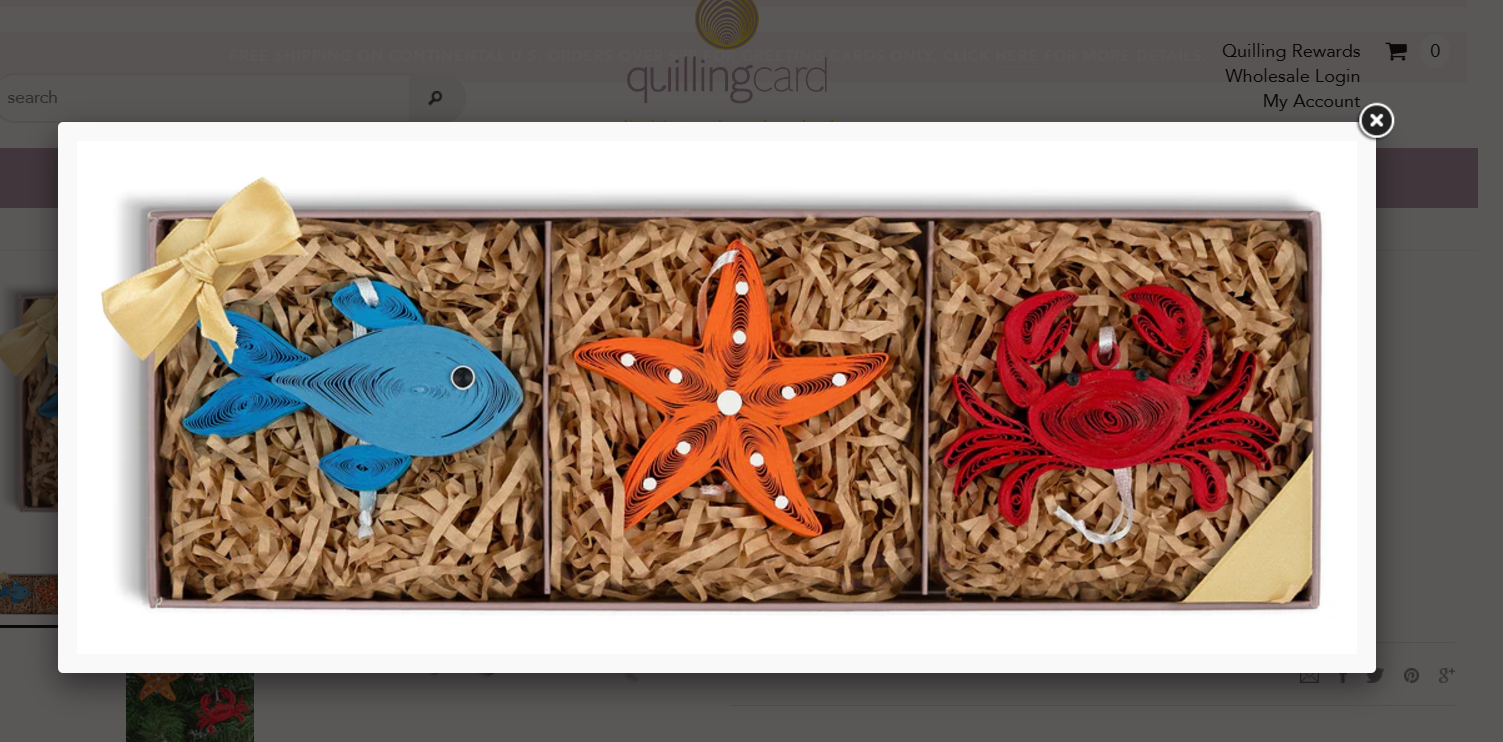 Quilled Sea Life Ornaments Box Set – SunStruck Gift Boutique